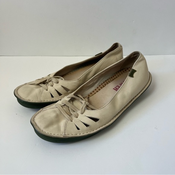 Camper | Shoes | Camper Cream Tie Detail Slide On Loafers 38 | Poshmark